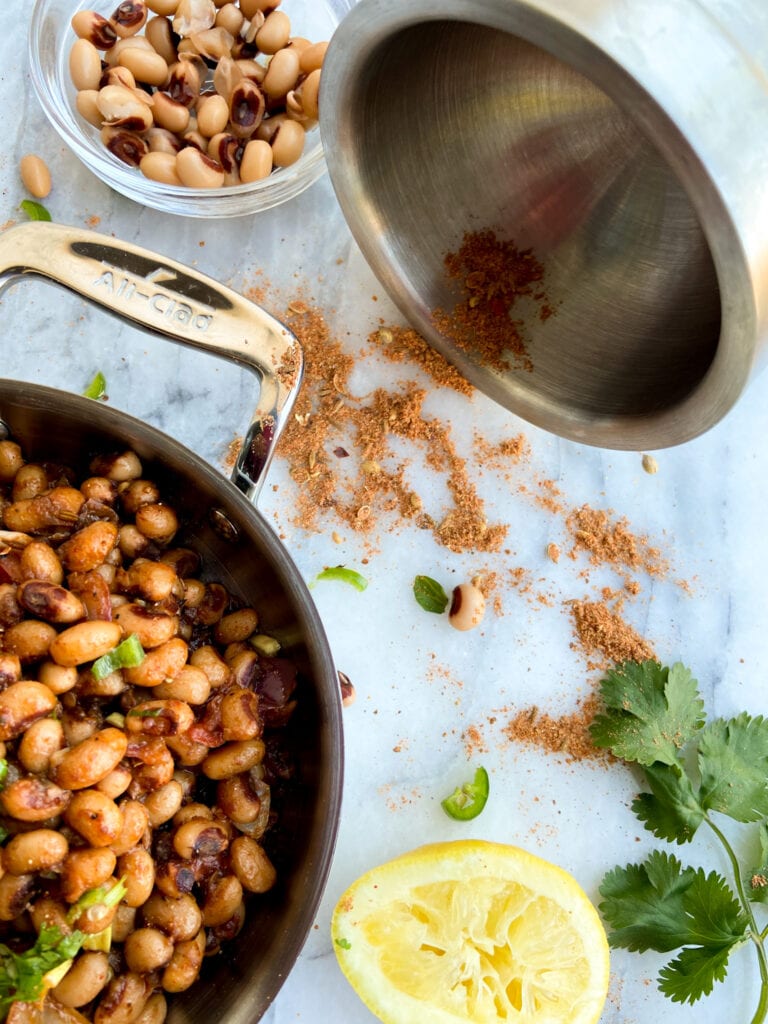 Lobia Chaat (Black Eyed Bean Chaat) - Two Cloves In A Pot