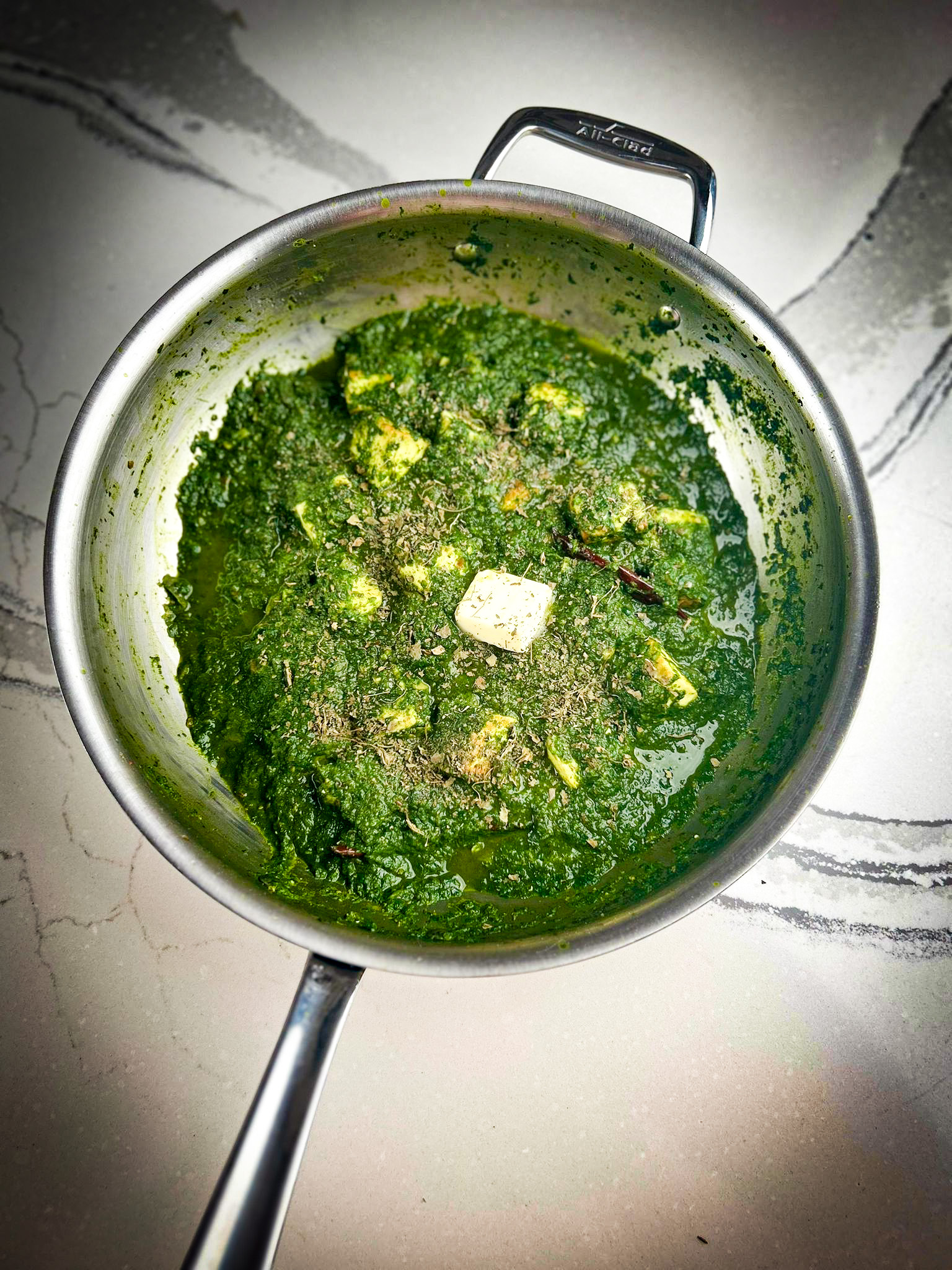 Homemade Pakistani Palak Paneer (Spinach Paneer) - Two Cloves In A Pot