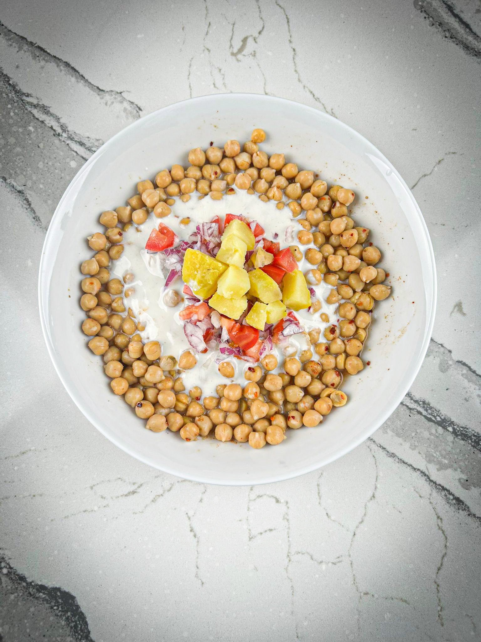 10-Minute Pakistani Chana Chaat With Yogurt - Two Cloves In A Pot