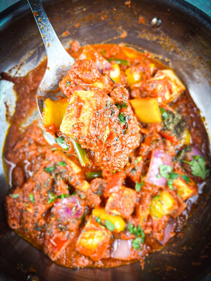 Stovetop Indian Panner Karahi With Bell Pepper - Two Cloves In A Pot