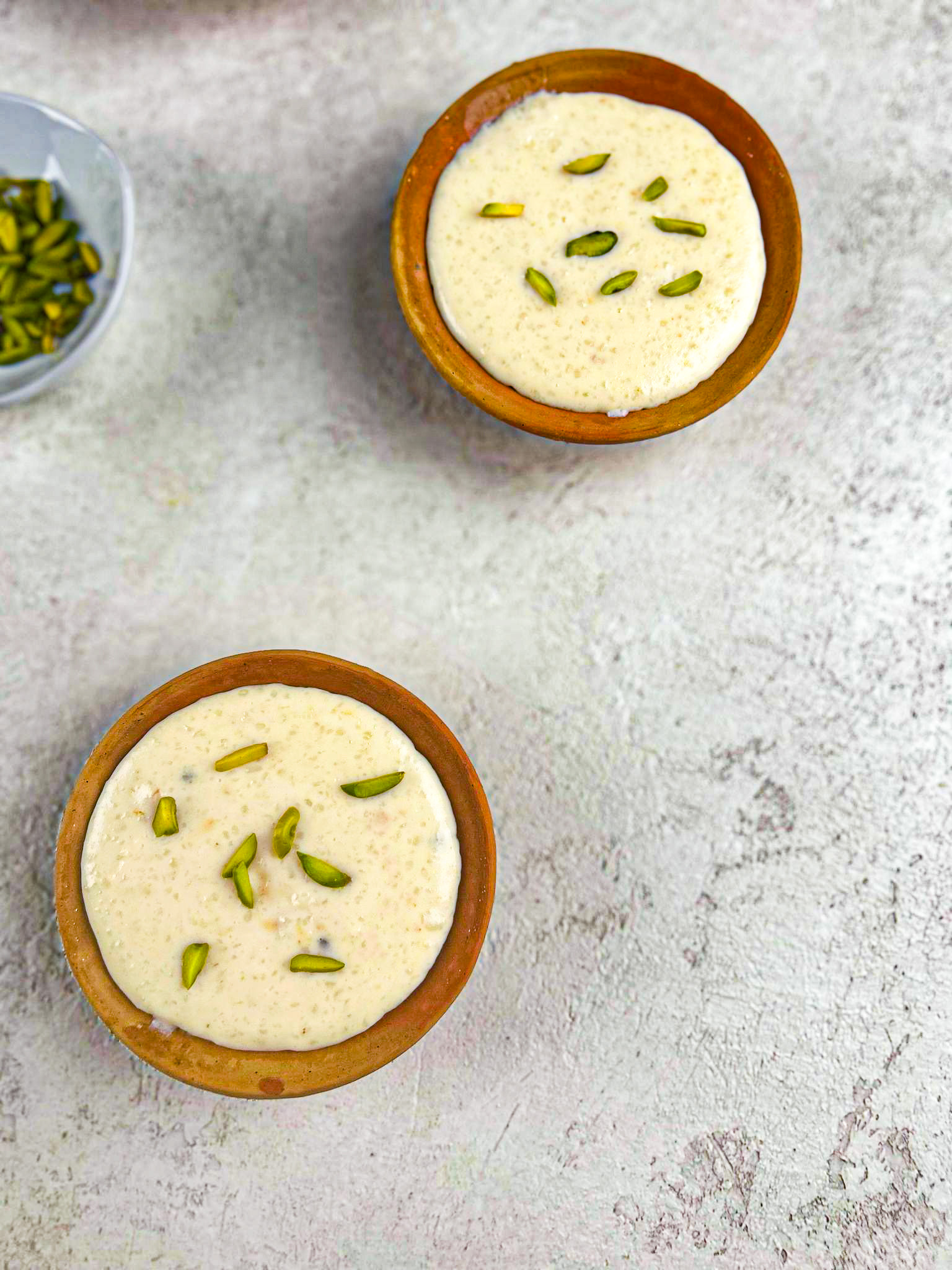 Sweet Creamy Firni With Rice Flour - Two Cloves In A Pot